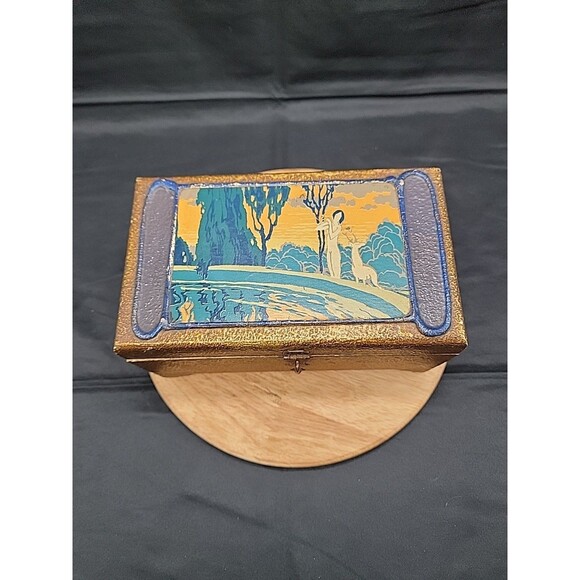 Wooden | Other | Vintage Donald F Duncan Hamdpainted Wooden Trinket Box ...